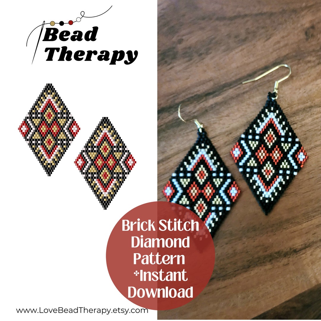 Diamond Brick Stitch Pattern, Delica Graph, Seed Beed Pattern ...