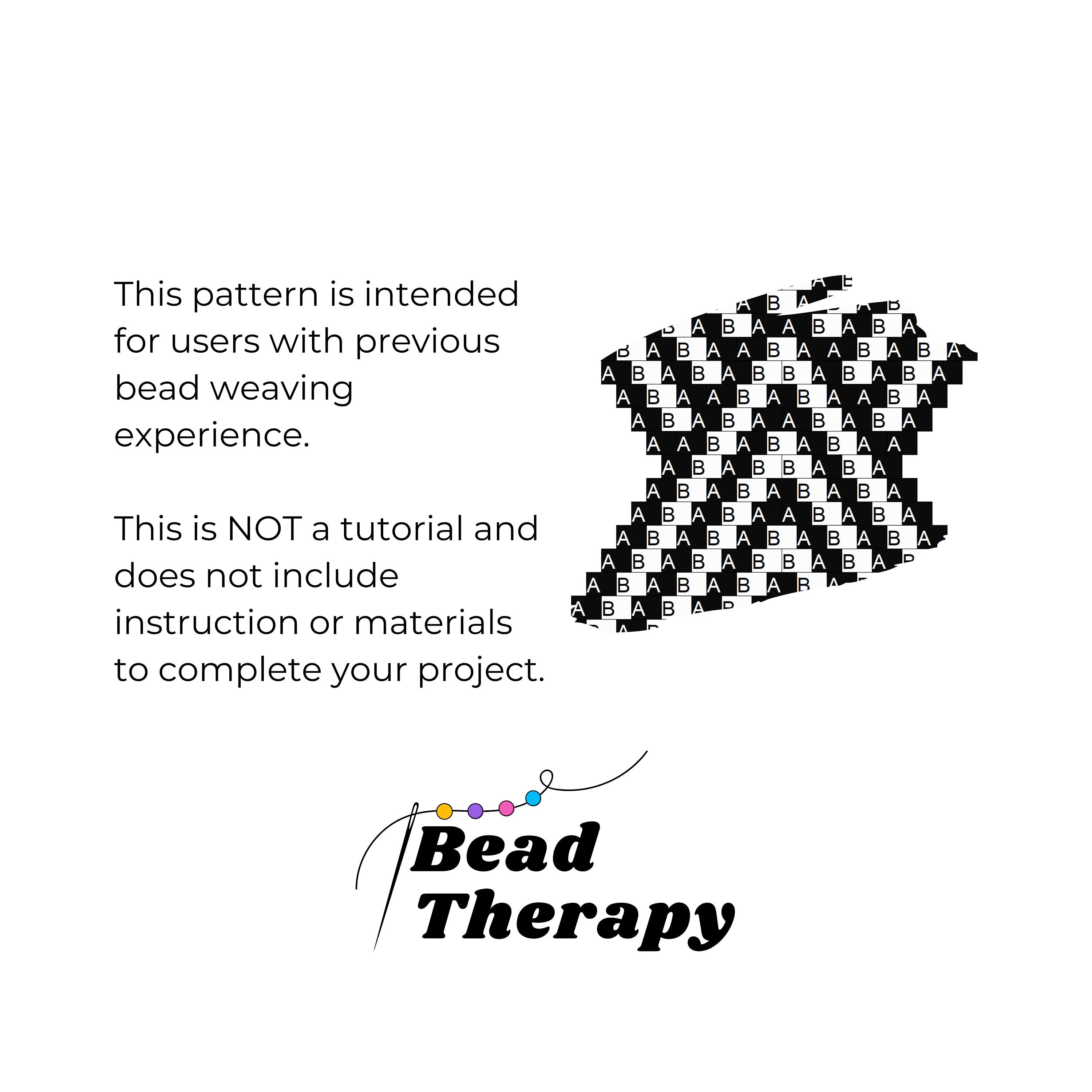 Brick Stitch Beading Pattern, Two Color Brick Pattern, Beading Graph ...