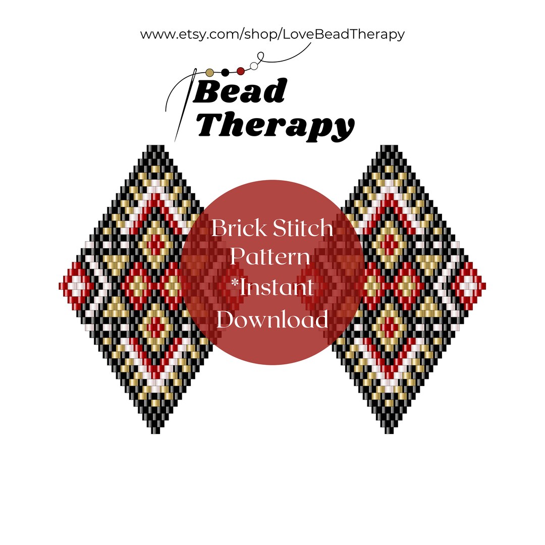 Diamond Brick Stitch Pattern Delica Graph Seed Beed Pattern - Etsy