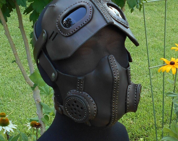 Leather Mask Dieselpunk Steampunk Aether Pirate Post Apocalyptic ...