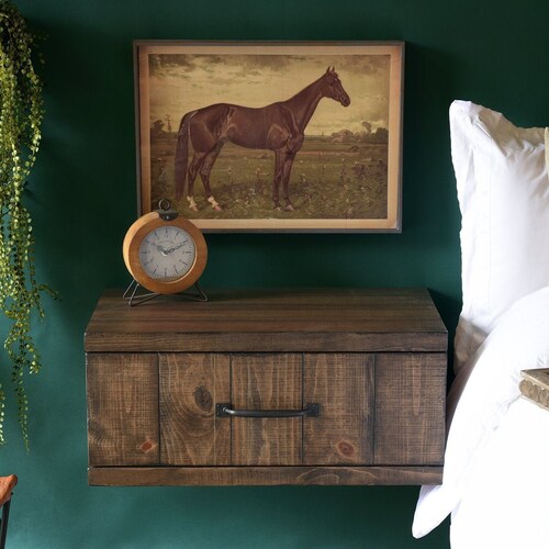 Floating Rustic Farmhouse Nightstand | Etsy