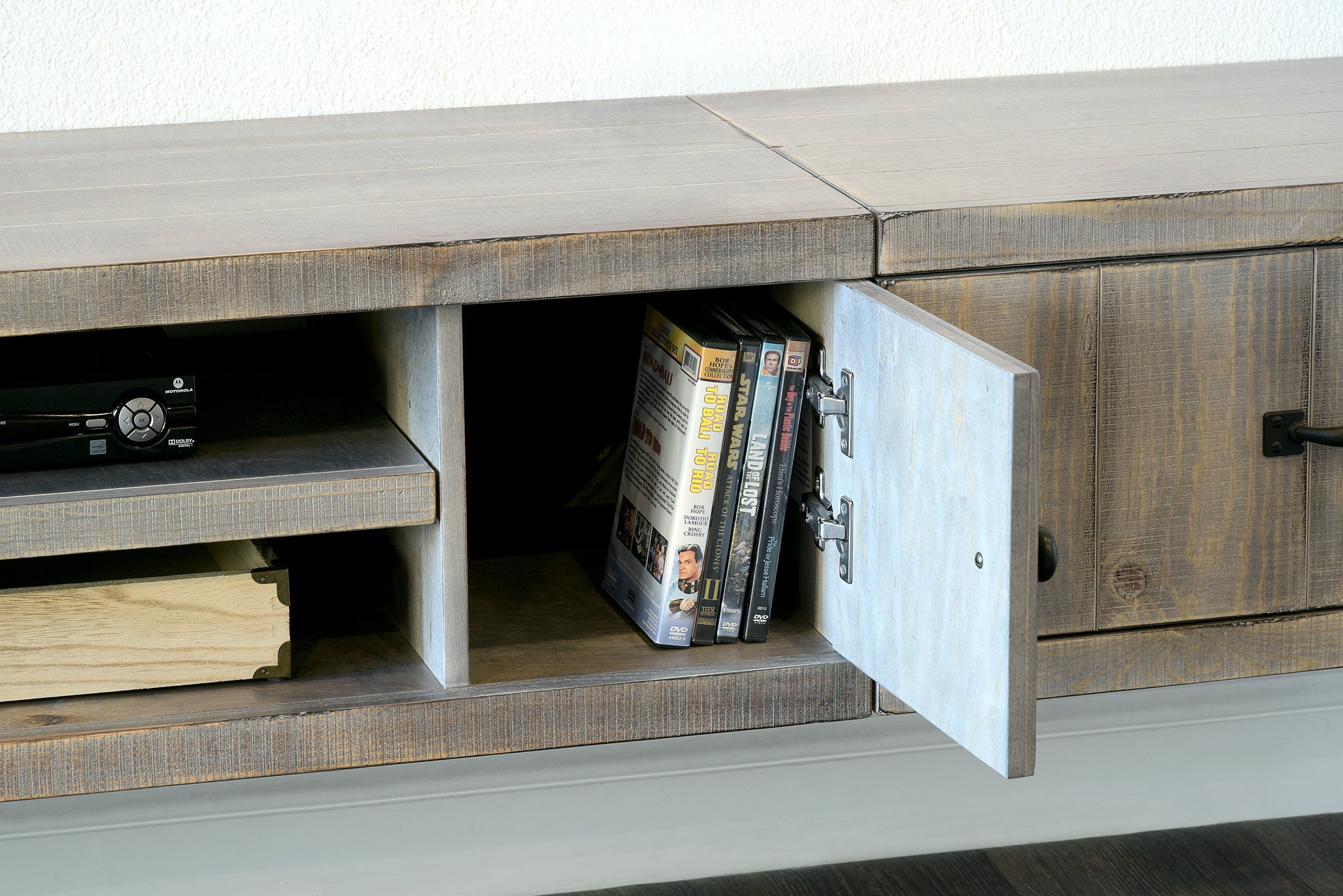 Gray Rustic Barn Wood Style Floating TV Stand Entertainment - Etsy Canada