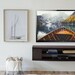 Curved Floating Wall Mount TV Stand Console - Curve - Espresso - Etsy