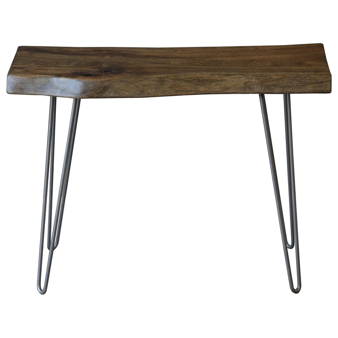 Dark Walnut Live Edge Slab Rustic End Table - Etsy