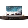 Curved Modern Floating Wall Mount TV Stand Console Curve Espresso - Etsy