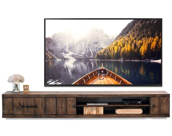 Rustic Floating Tv Stand | Etsy