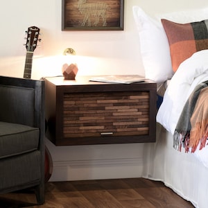 Wall Mount Floating End Table Nightstand - ECO GEO - Espresso - Etsy