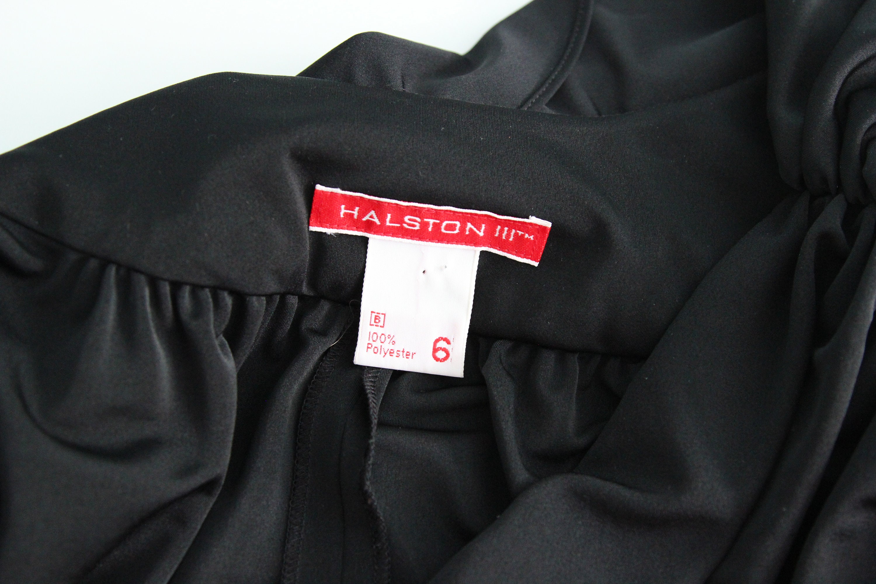 1970's Halston III Black Disco Dress in Polyester, Size 6 - Etsy