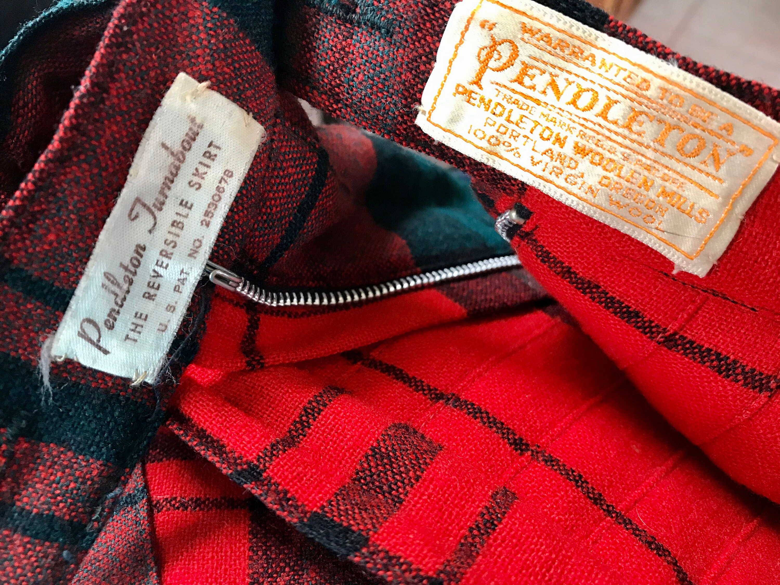 1950's Pendleton Turnabout Pleated Wool Skirt - the Reversible Skirt - Etsy