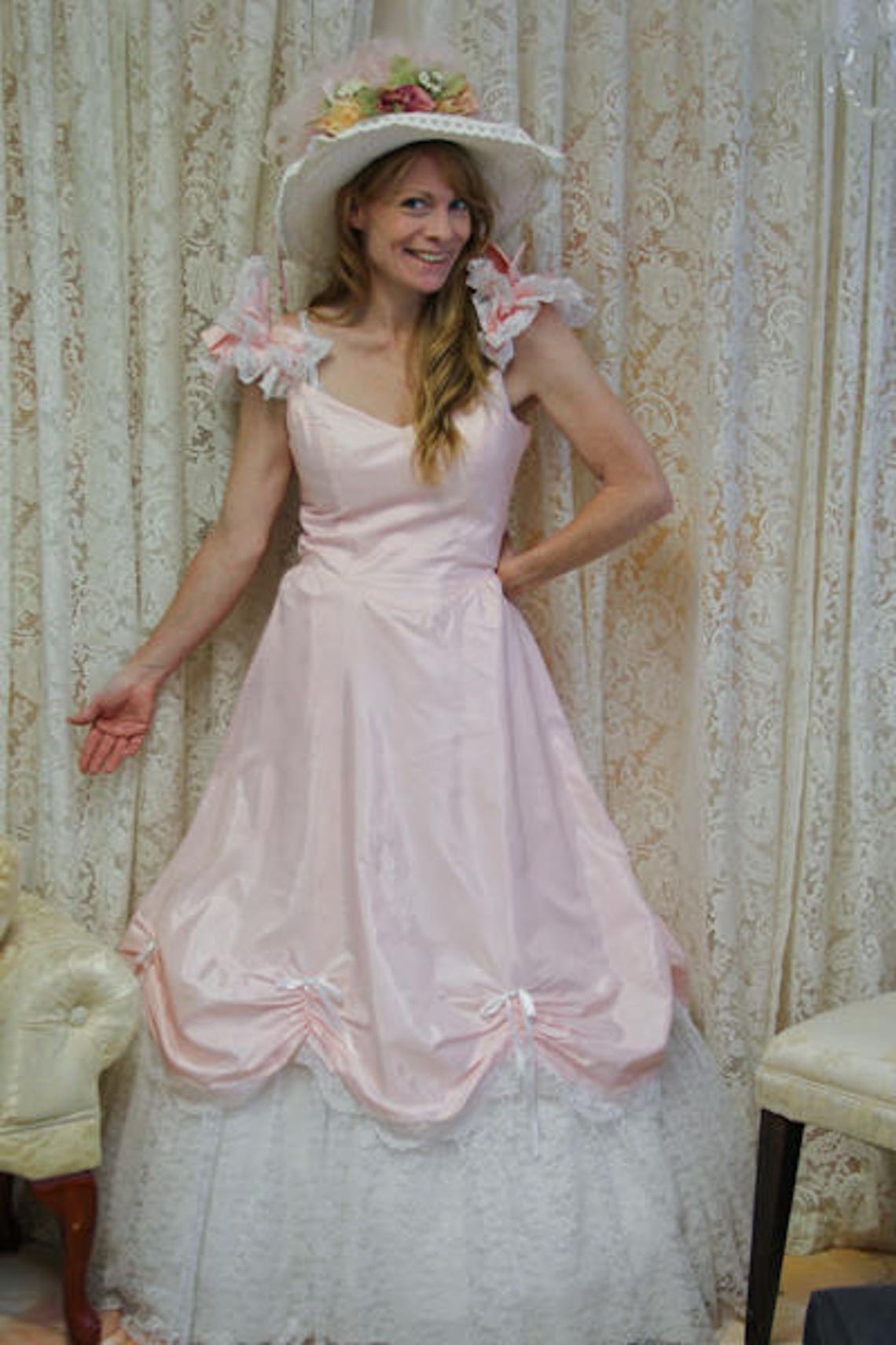 1980s Victorian Southern Belle Ball Gown by Dance Allure Antebellum ...