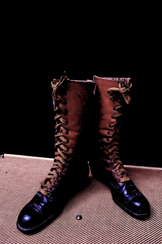 Rare Vintage Boots - Early 1900's Hiking Boots - Anti… - Gem
