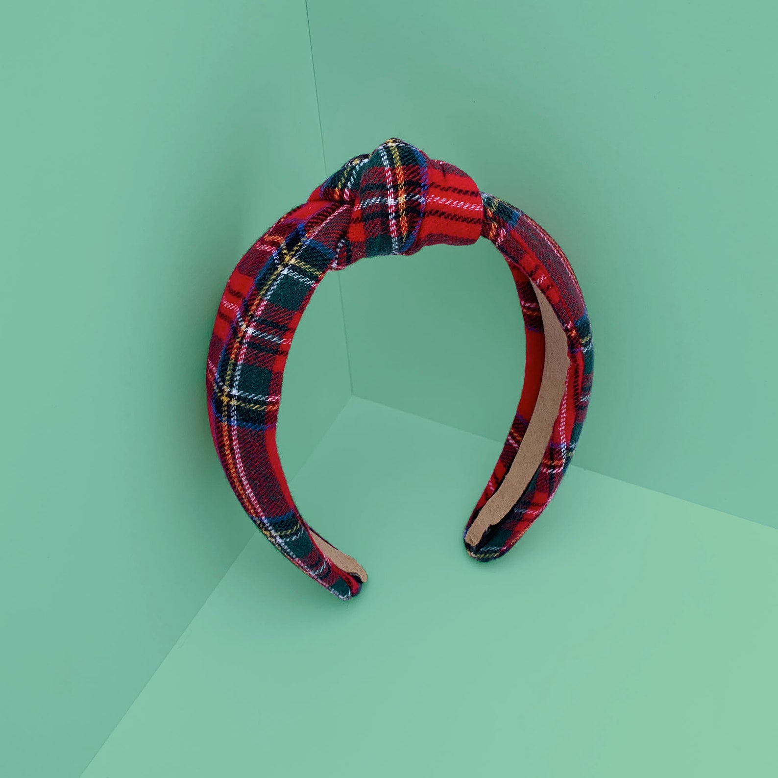 Red Tartan Plaid Turban Knot Hair Headband Handmade Accessory - Etsy