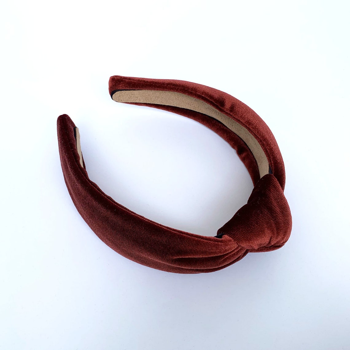 Copper Velvet Knot Hair Headband Handmade - Etsy