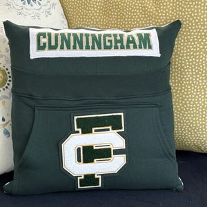 Custom Vintage Varsity Letter Memory Pillow - Made With YOUR Varsity ...