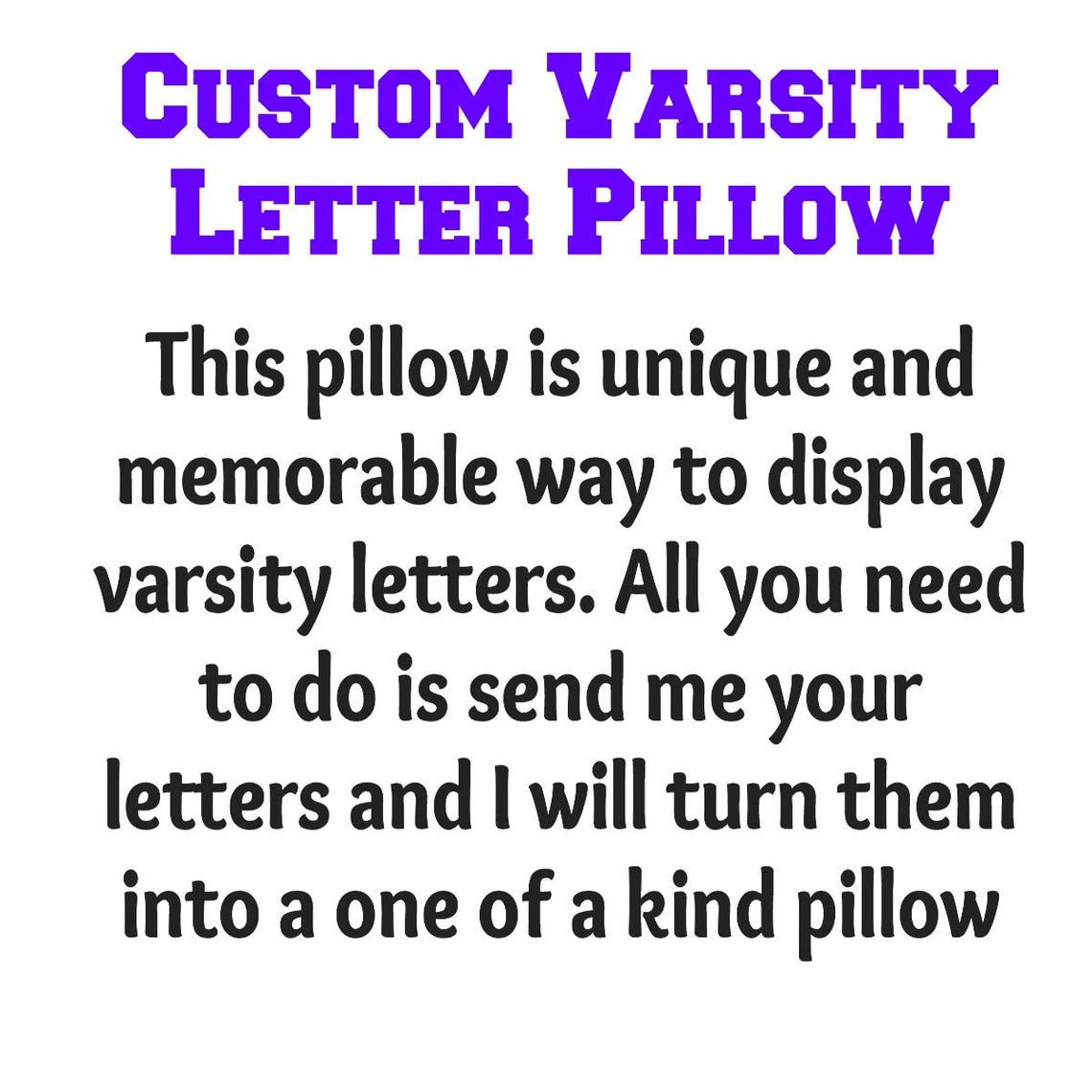 Custom Vintage Varsity Letter Memory Pillow - Made With YOUR Varsity ...