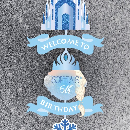 Frozen Welcome Sign Frozen 2 Hanging Door Sign Birthday | Etsy