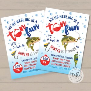 Fishing Invite, Fishing Invitation, Fishing Birthday Invitation ...
