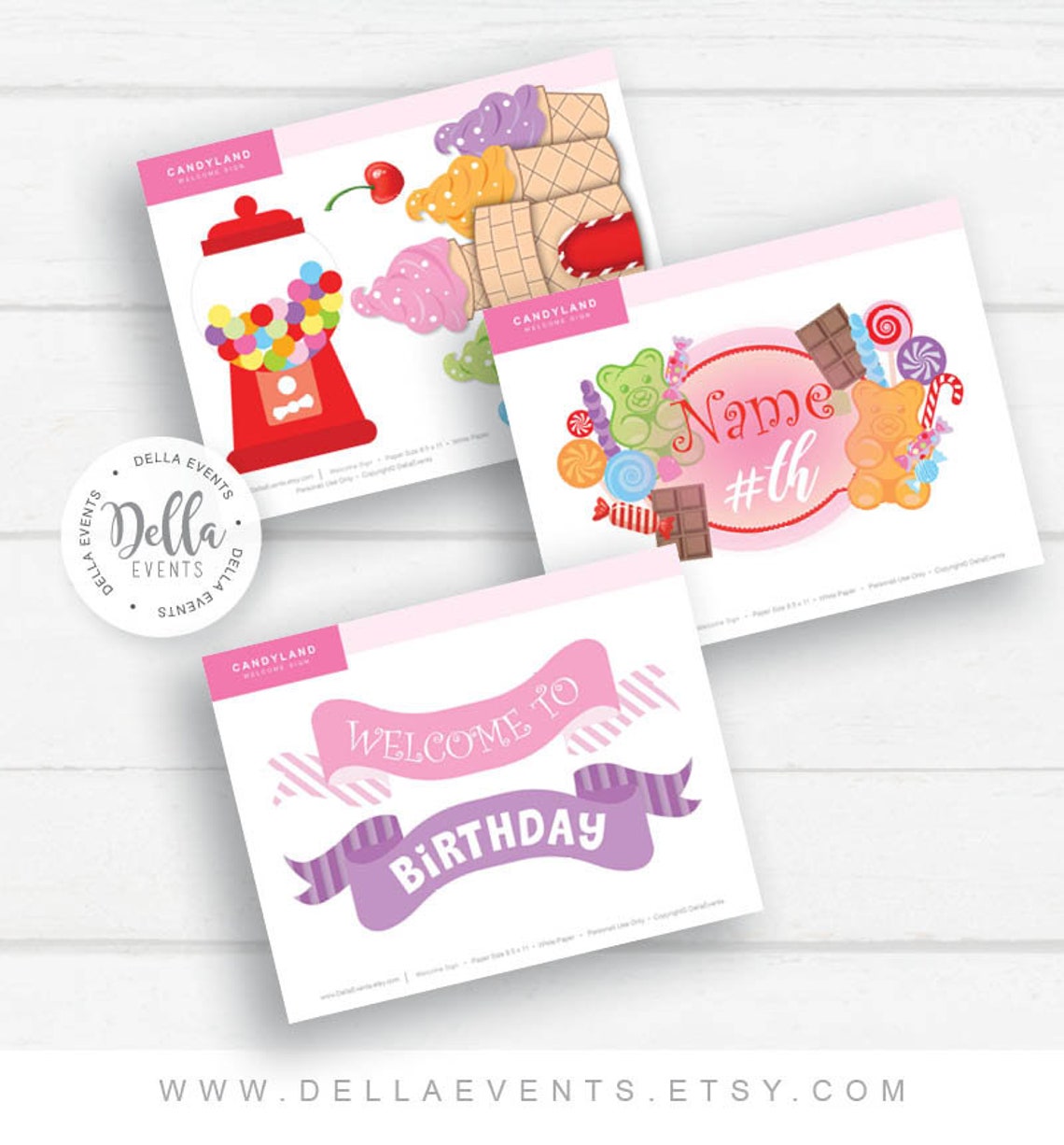 Candy Land Welcome Sign, Candyland, Hanging Door Sign, Birthday Party ...