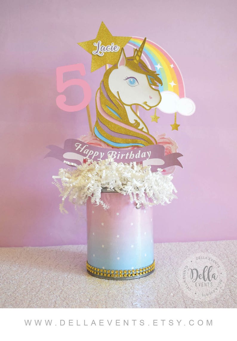 Unicorn Cupcake Topper Unicorn Cake Unicorn Birthday - Etsy