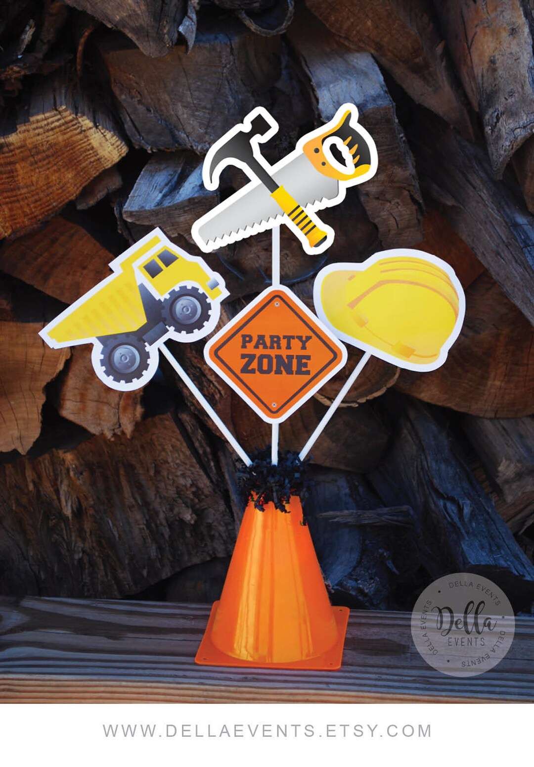 Construction Centerpieces, Construction, Tools, Dump Truck, Boy Party ...