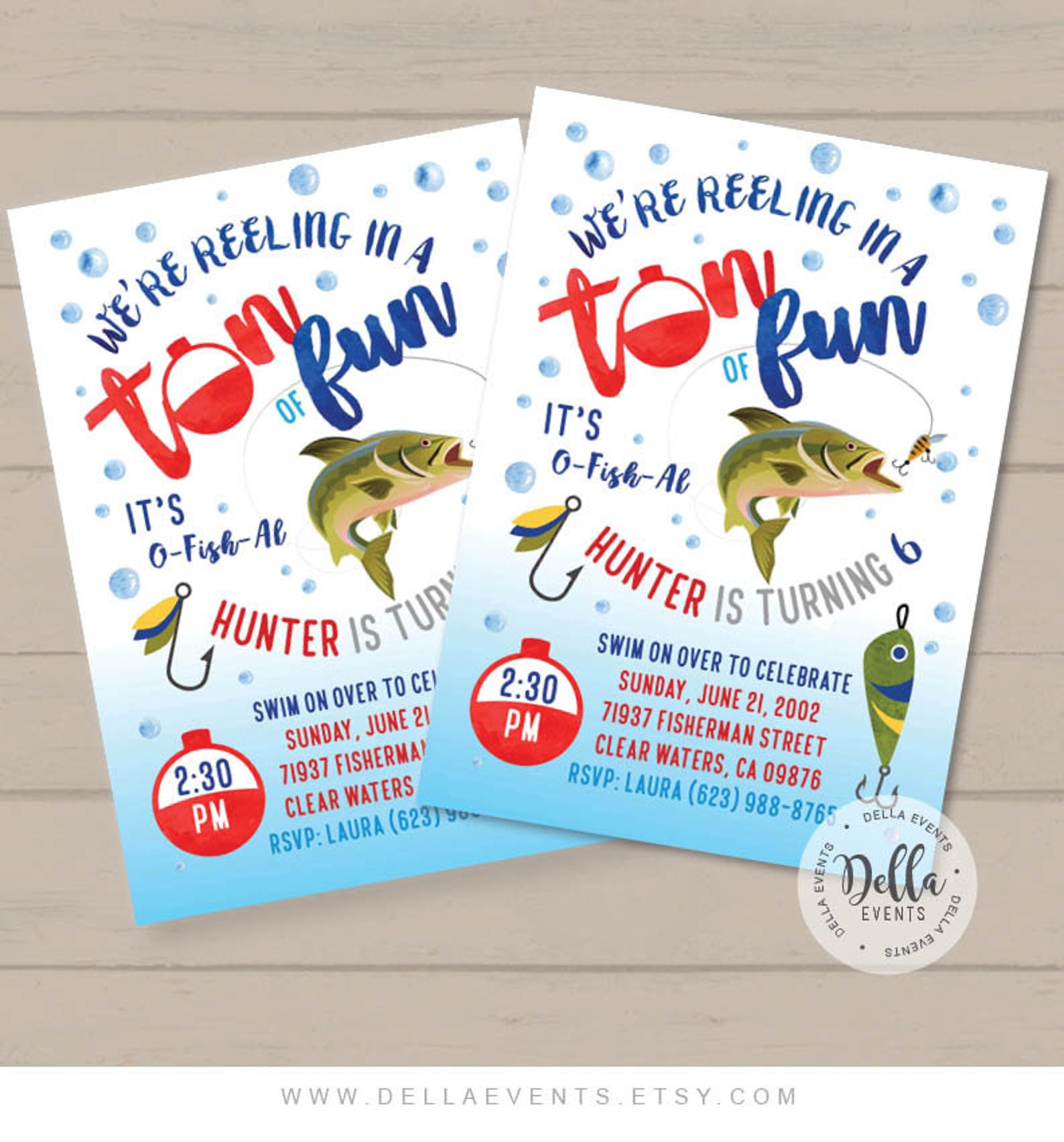 Fishing Invite Fishing Invitation Fishing Birthday - Etsy