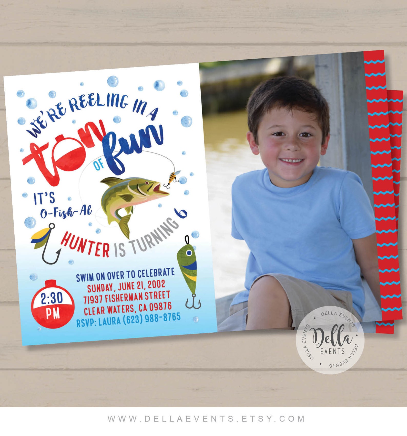 Fishing Invite Fishing Invitation Fishing Birthday - Etsy