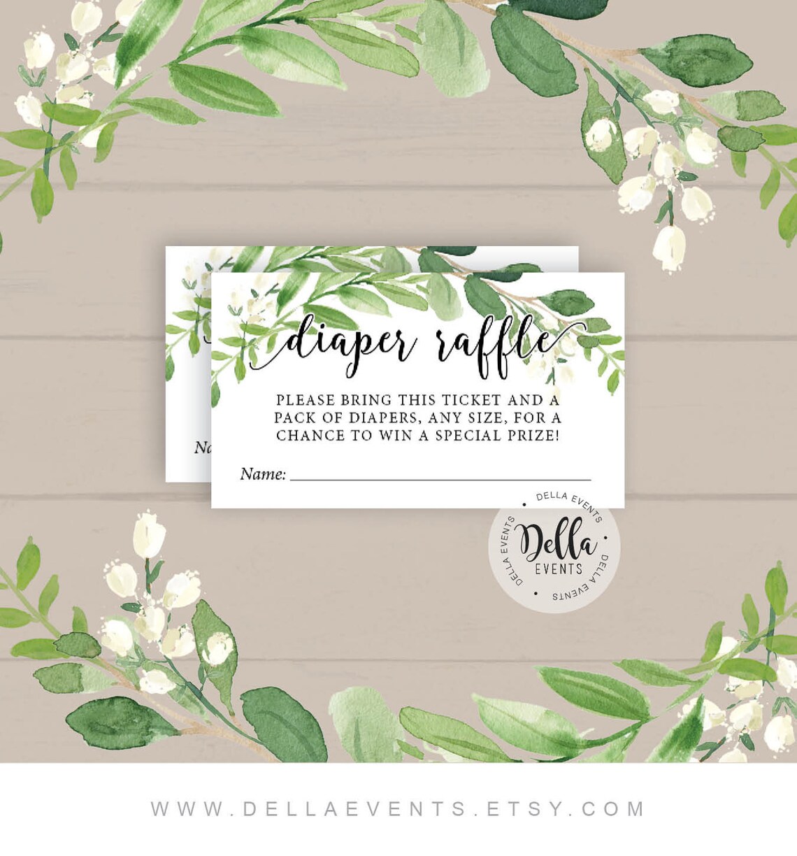 Diaper Raffle Diaper Raffle Ticket Baby Shower Invitation | Etsy