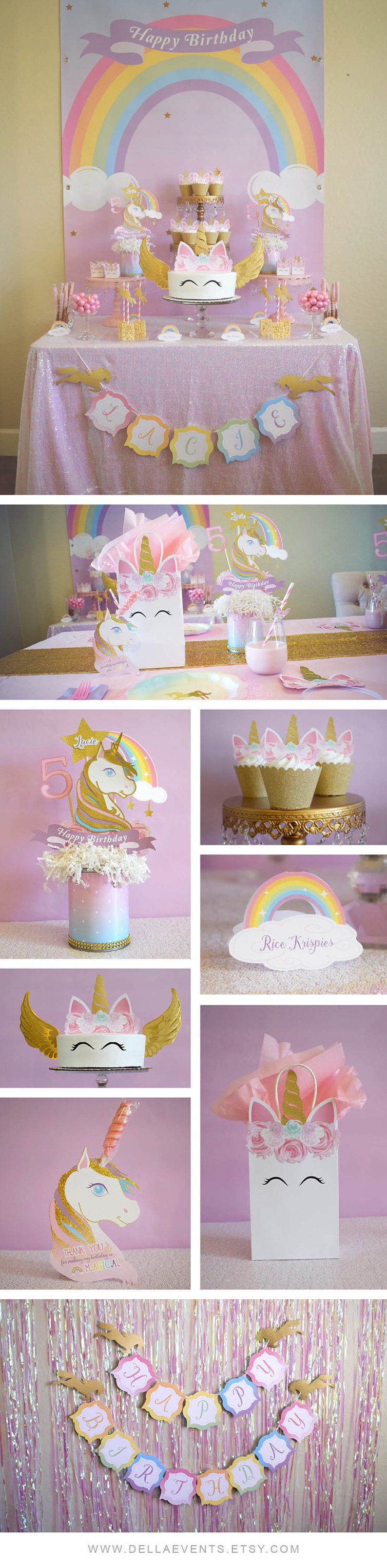 Unicorn Cupcake Topper Unicorn Cake Unicorn Birthday - Etsy