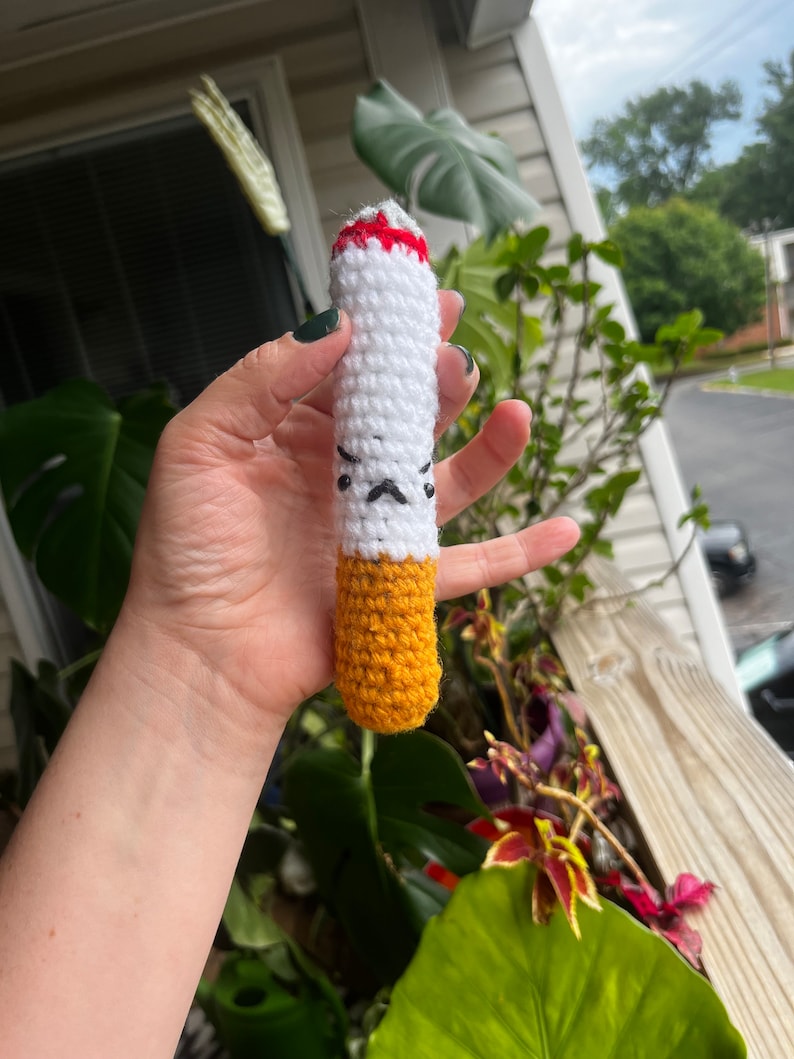 Crochet Cigarette Plush (cigarette Amigurumi) Gag Gift, Funny, Gifts ...