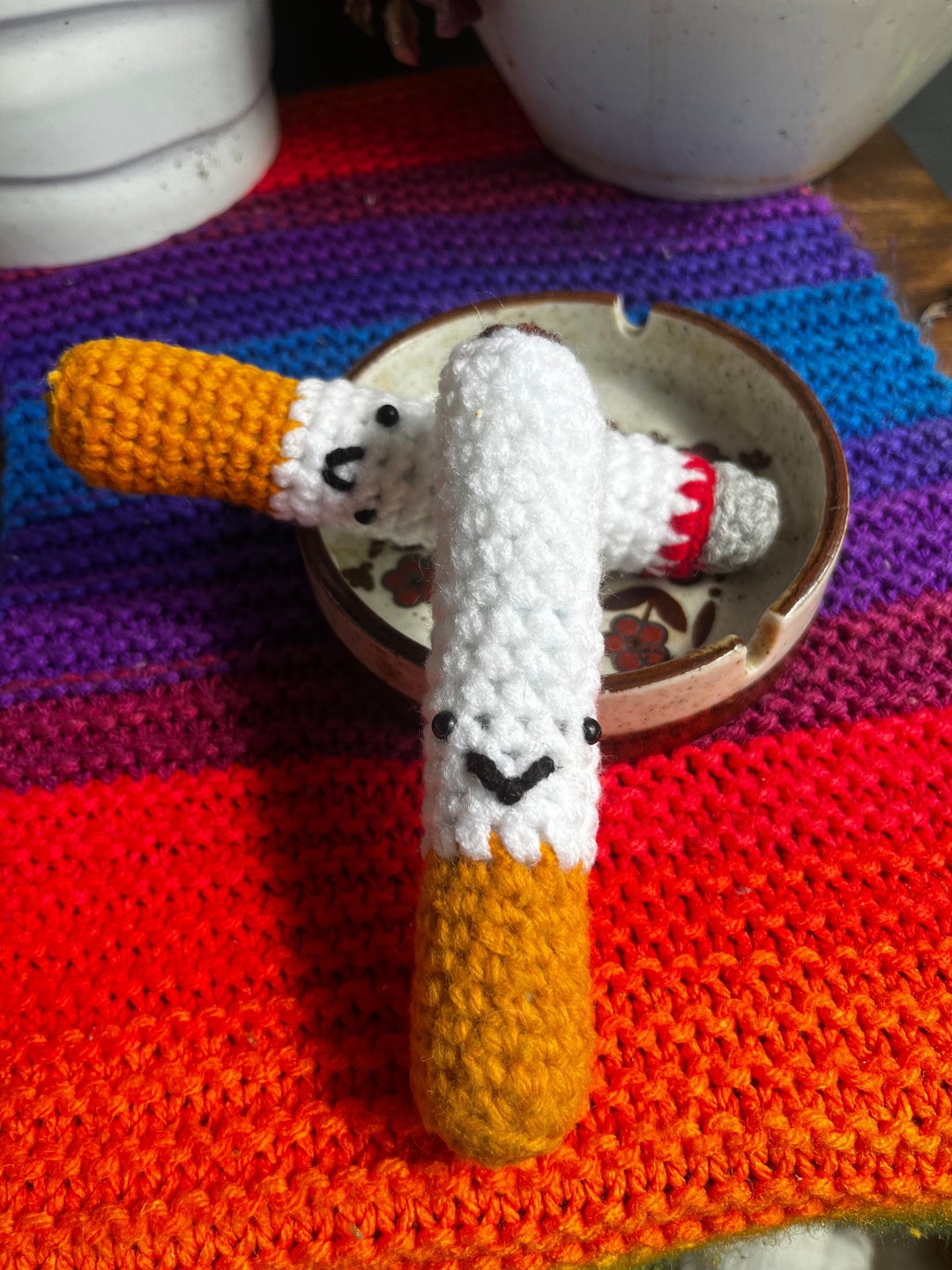 Crochet Cigarette Plush (cigarette Amigurumi) Gag Gift, Funny, Gifts ...