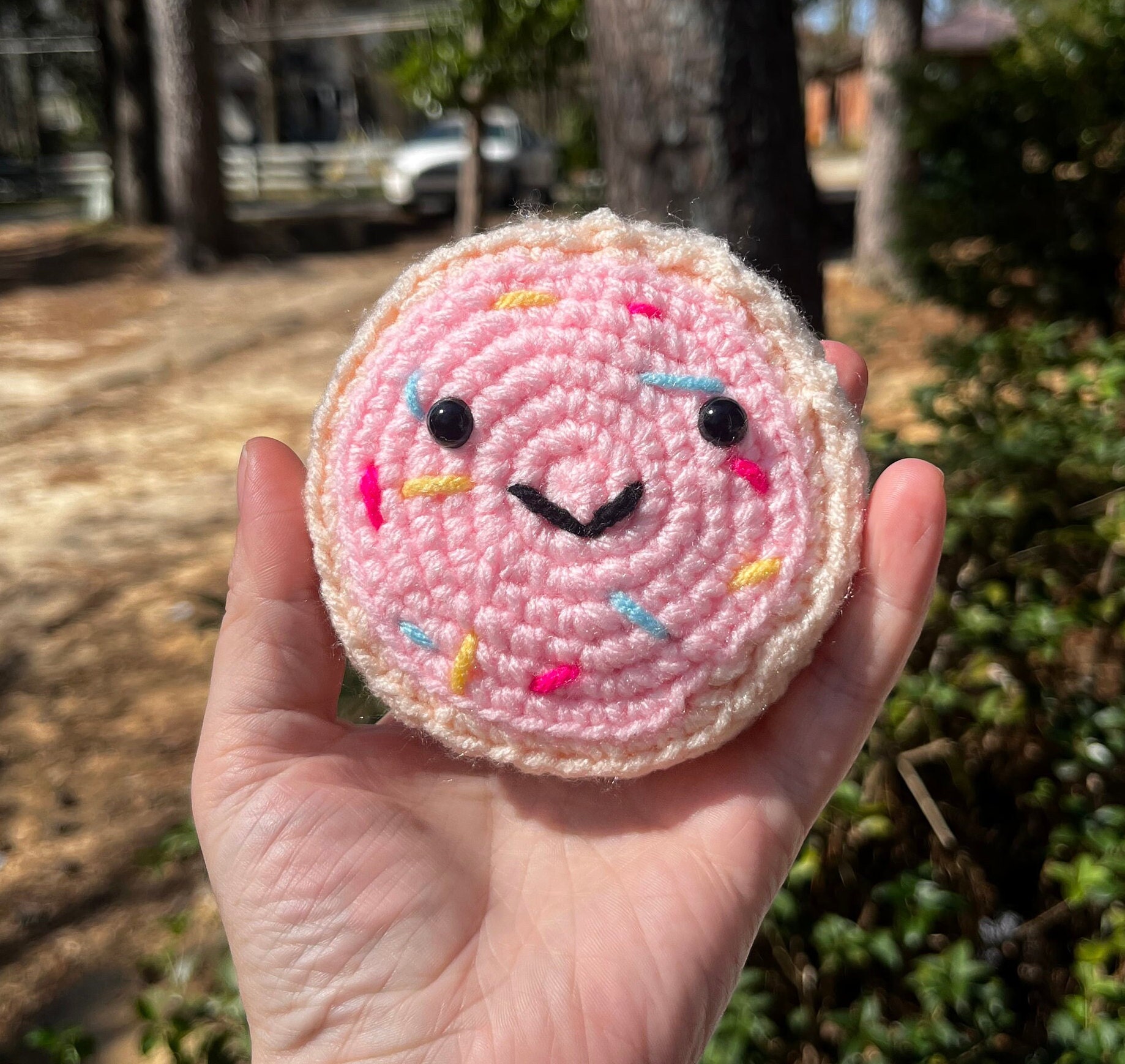 Crochet Heart Cookie Plushie, Iced Sugar Cookie, Valentine's Day Gift ...