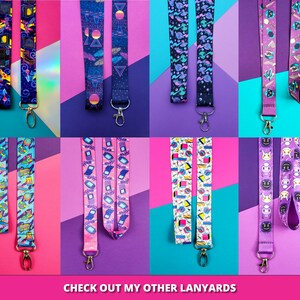 Retro Memphis Design 80's 90's Geometric Inspired Lanyard W/ Lobster ...