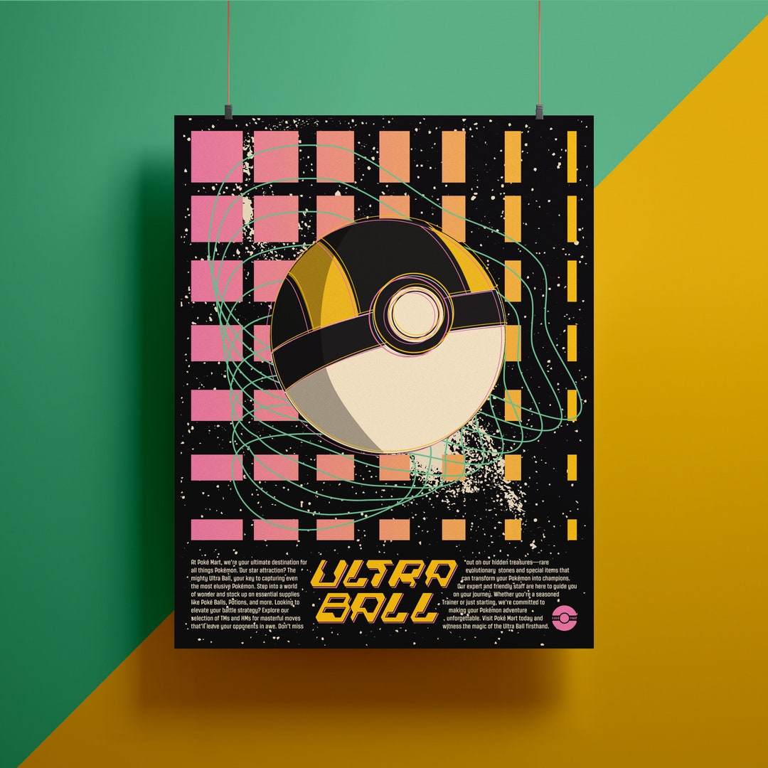 Ultra Ball Pokémon Advert Fanart Poster Print (8.5x11, 11x14) - Etsy