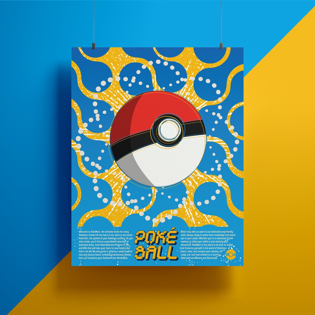 Poke Ball Pokémon Advert Fanart Poster Print (8.5x11, 11x14) - Etsy