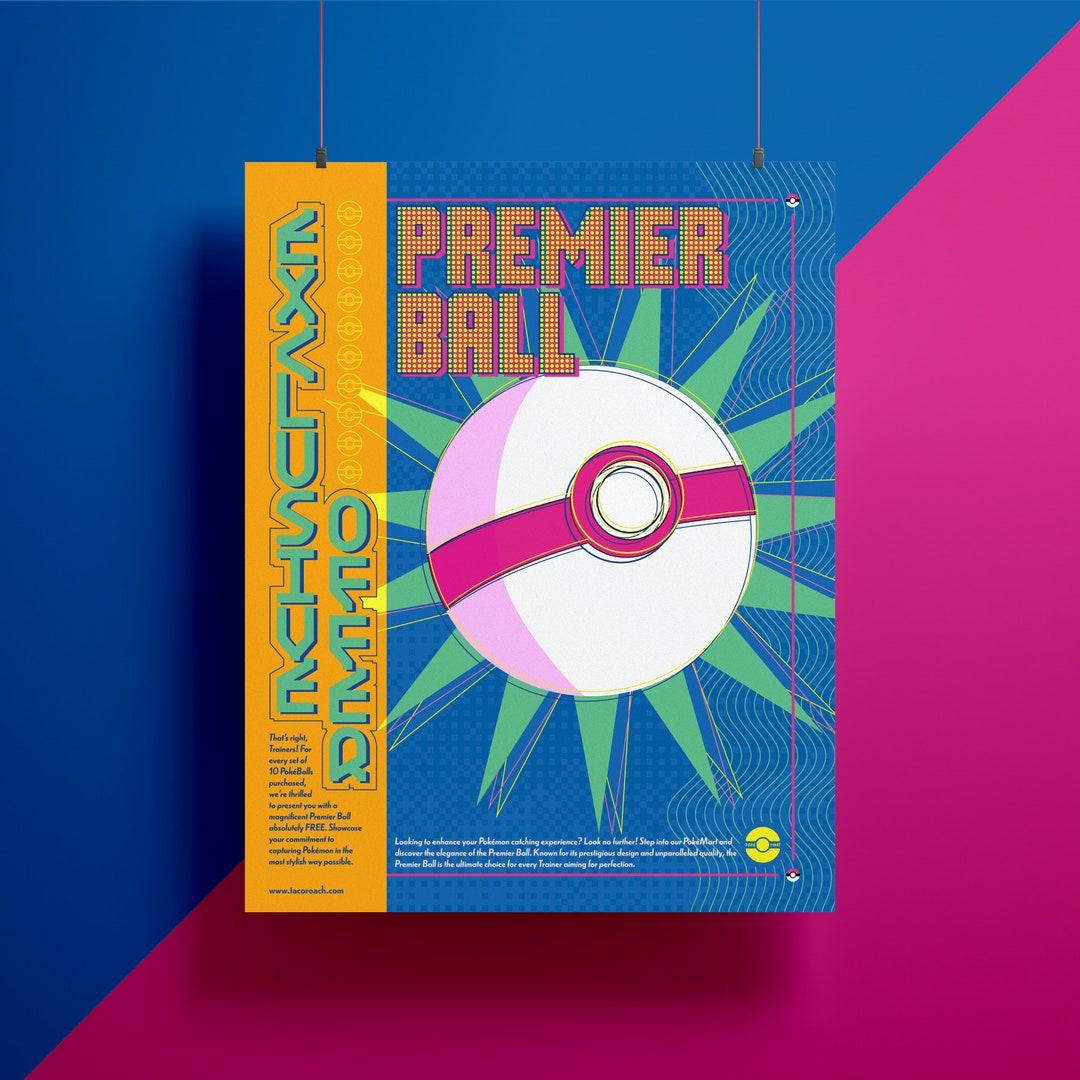 Premier Ball Pokémon Advert Fanart Poster Print (8.5x11, 11x14) - Etsy UK