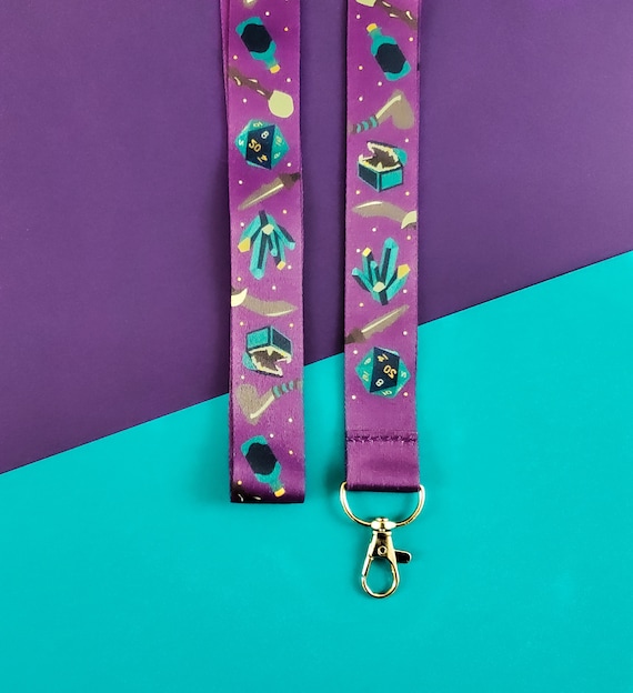 Dungeons and Dragons Role Playing Inspired Lanyard W/ Lobster - Etsy