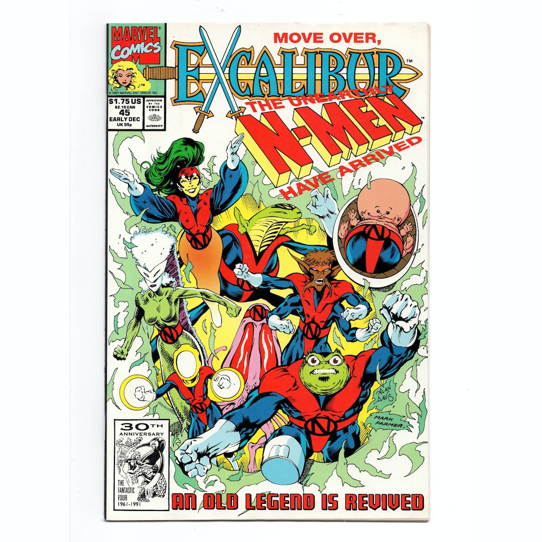 Excalibur #45 *alan Davis* Marvel Comics 1991 *nightcrawler's Technet ...