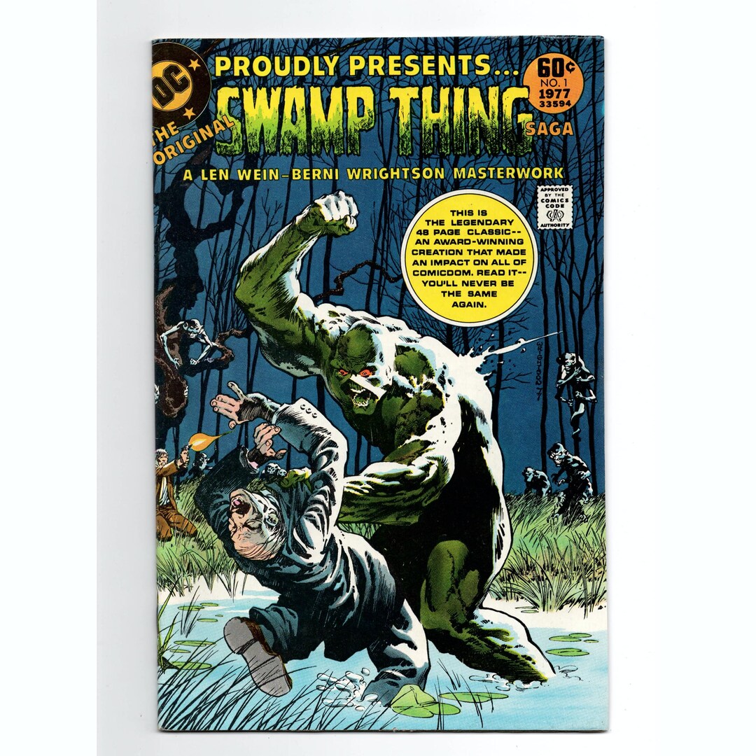 The Original Swamp Thing Saga #1 *newsstand* DC Comics 1977 - Etsy