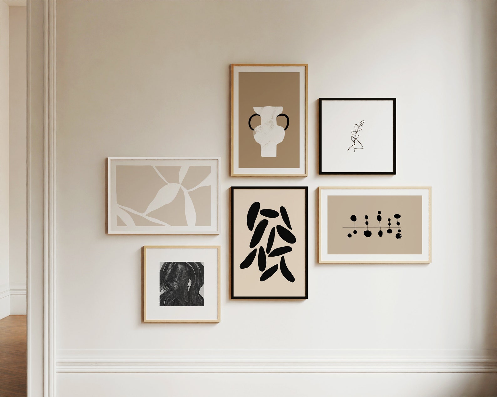 Gallery Wall Mockup | Frame Mockup | 6 Frame Gallery Wall Mockup | Thin ...