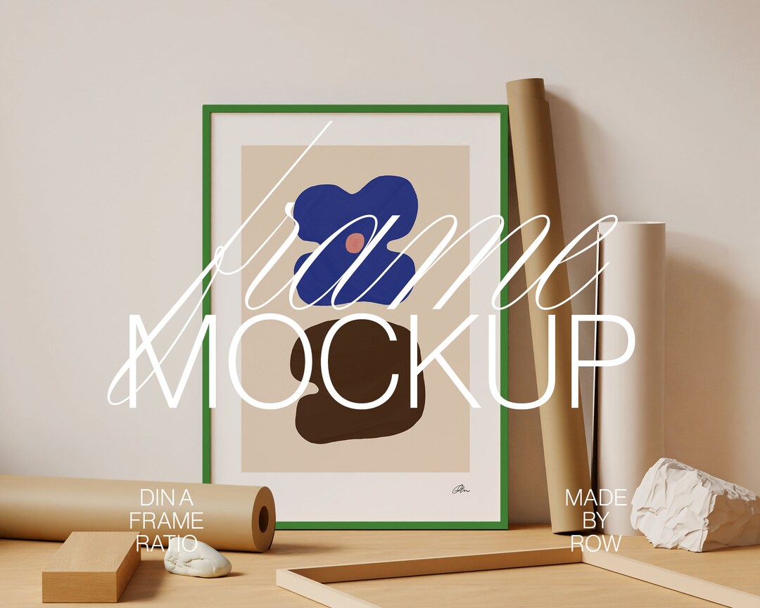 Frame With Mat Mockup | DIN A4 A2 | Custom Frame Color | Wood Frame ...