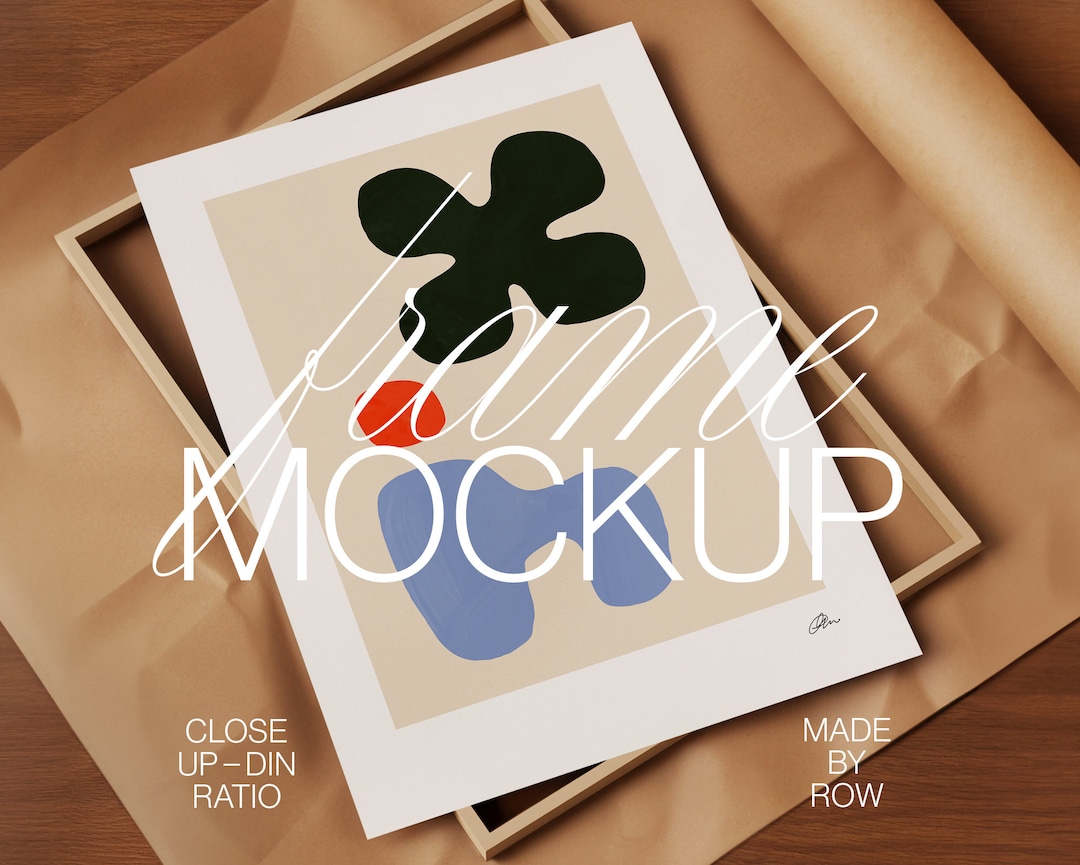 Close up Frame Mockup 02 | Frame on the Table | Frame Mockup Flat Lay ...