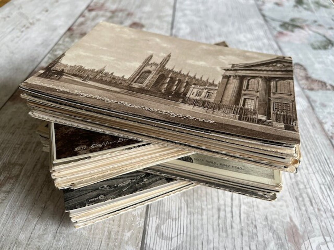 40 Vintage Sepia / Black & White Postcards /random Selection/ Unused ...