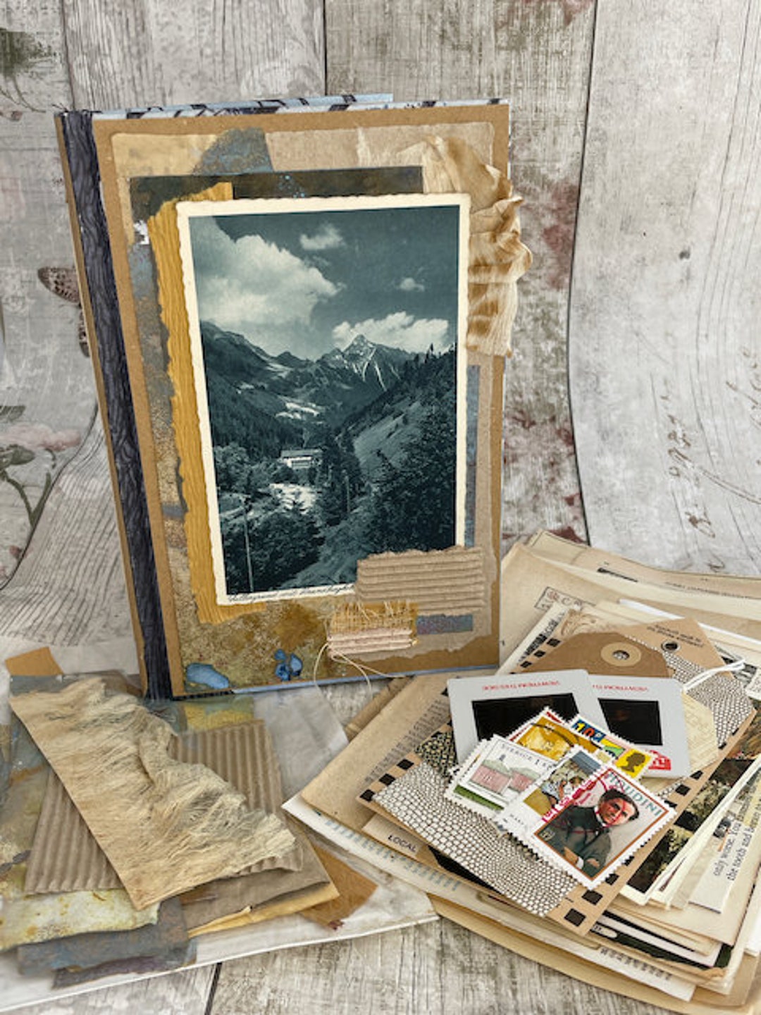 Handmade Junk Journal, Repurposed Book Cover, Ephemera, Memory Keeping ...