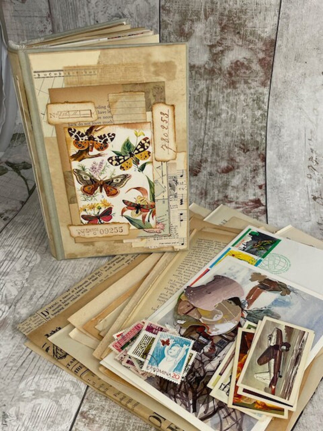 Handmade Junk Journal, Repurposed Book Cover, Ephemera, Memory Keeping ...