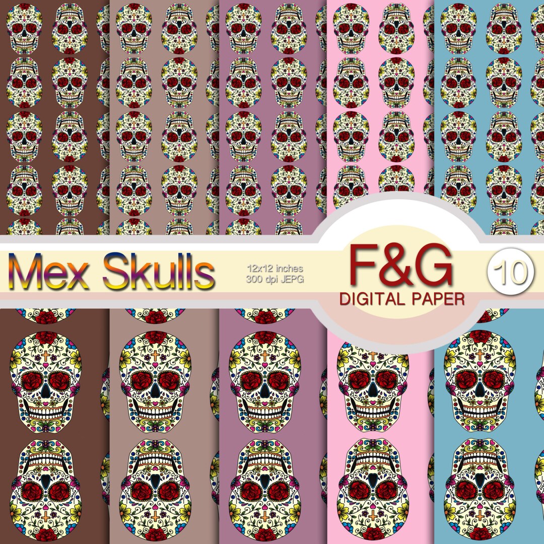 TESCHI MESSICANI - n.1 - Carta Digitale, Craft, Carte per Scrapbook ...