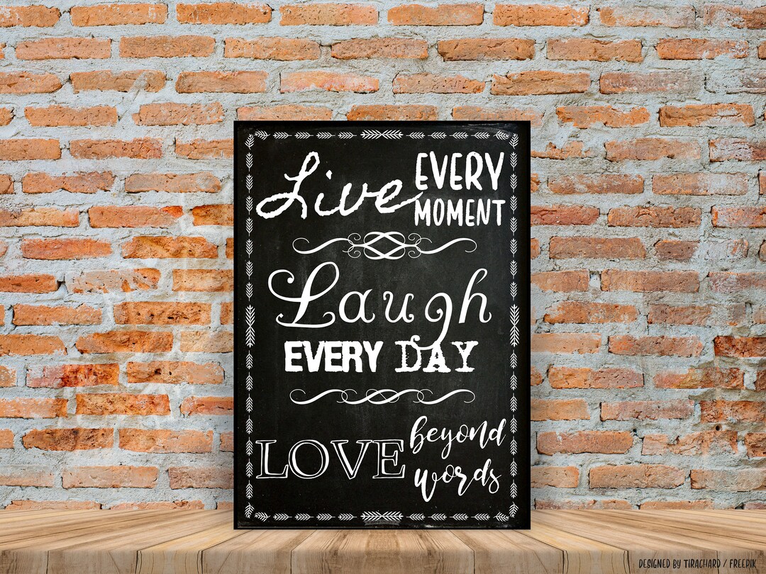 Printable Poster "live Laugh Love" - 50x70 Cm - Digital Poster, Quotes ...