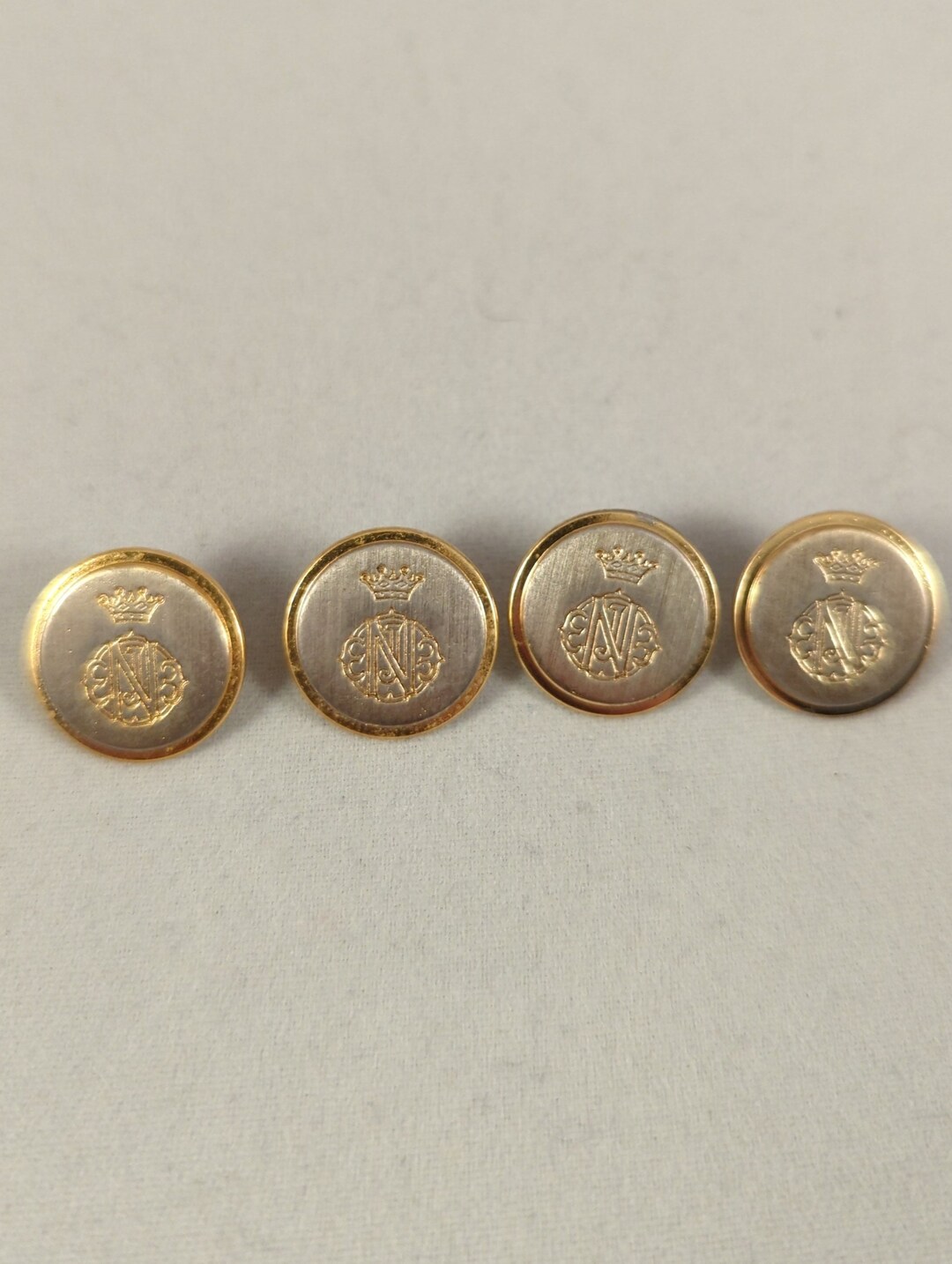 Set of 4 Military Metal Buttons - Etsy