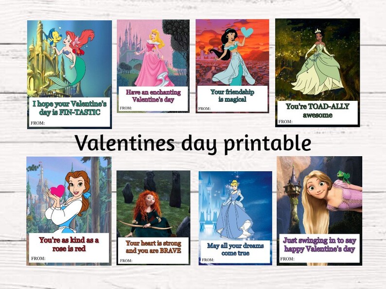 Princess Valentines Day Cards - Etsy