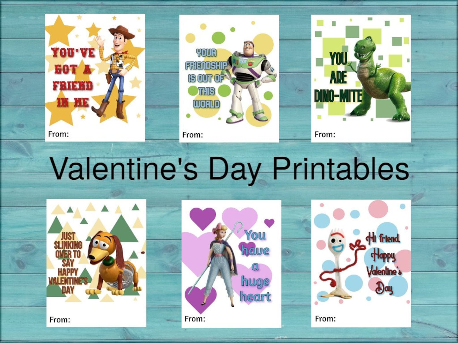Toy Story Valentine's Day Cards - Etsy