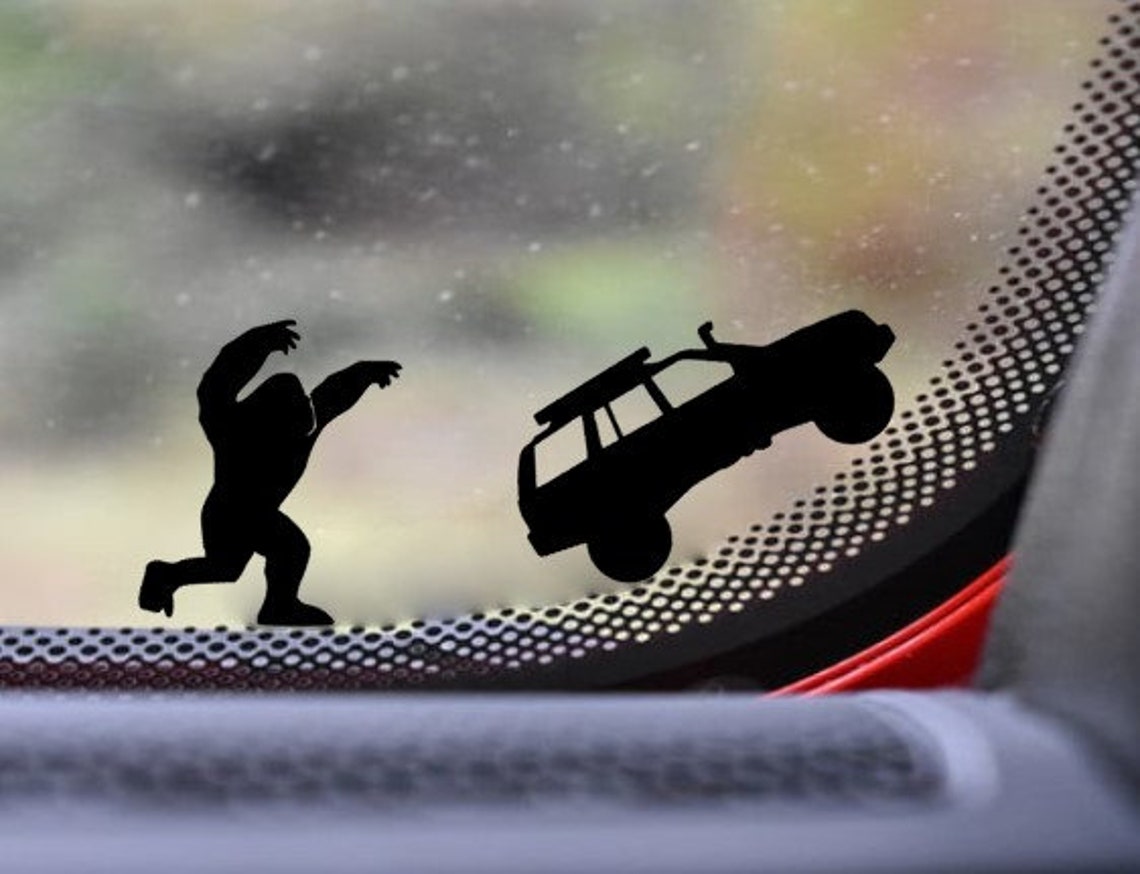 Bigfoot with Jeep decal for windshield | Etsy
